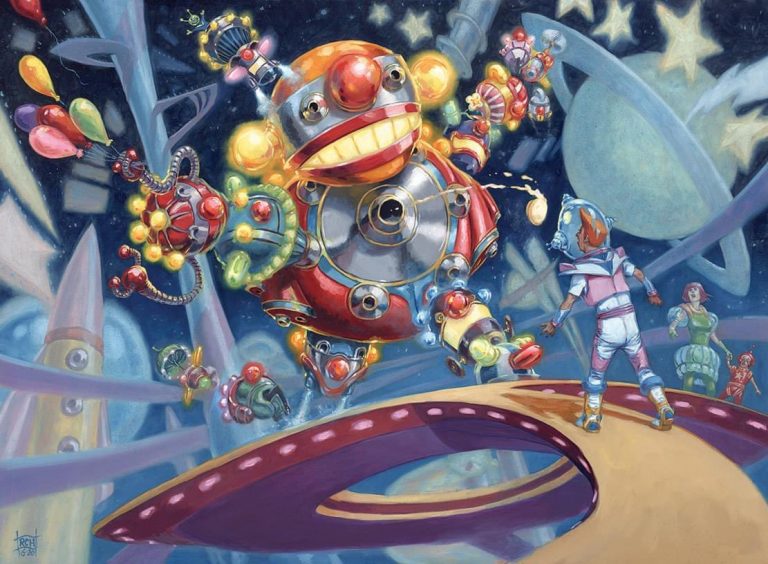 Omniclown Colossus MtG Art from Unfinity Set by Ralph Horsley - Art of ...