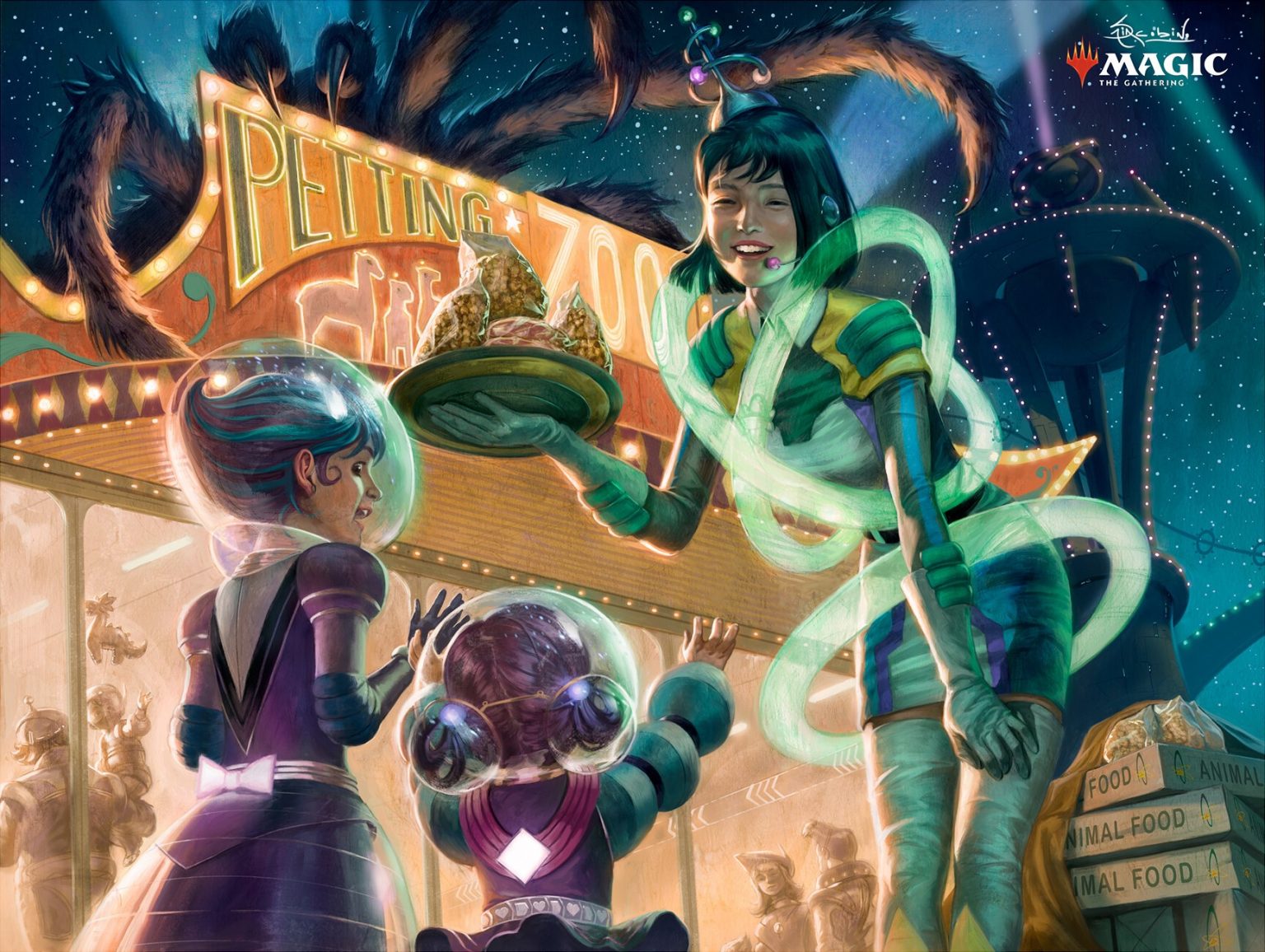 Petting Zookeeper MtG Art from Unfinity Set by Sebastian Giacobino ...