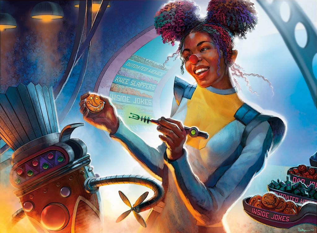 Pietra, Crafter of Clowns MtG Art from Unfinity Set by Armand Baltazar ...