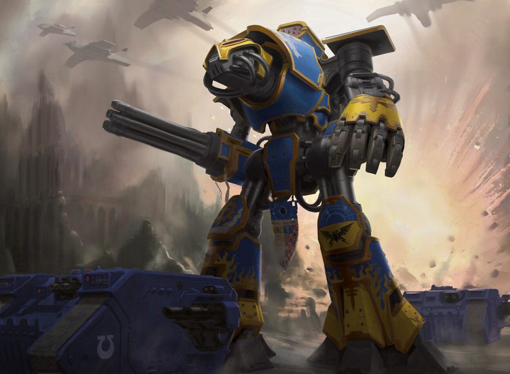 Reaver Titan MtG Art from Warhammer 40000 Set by Philip Helliwell - Art ...