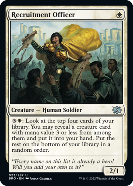 Recruitment Officer MtG Art from The Brothers' War Set by Johan Grenier ...