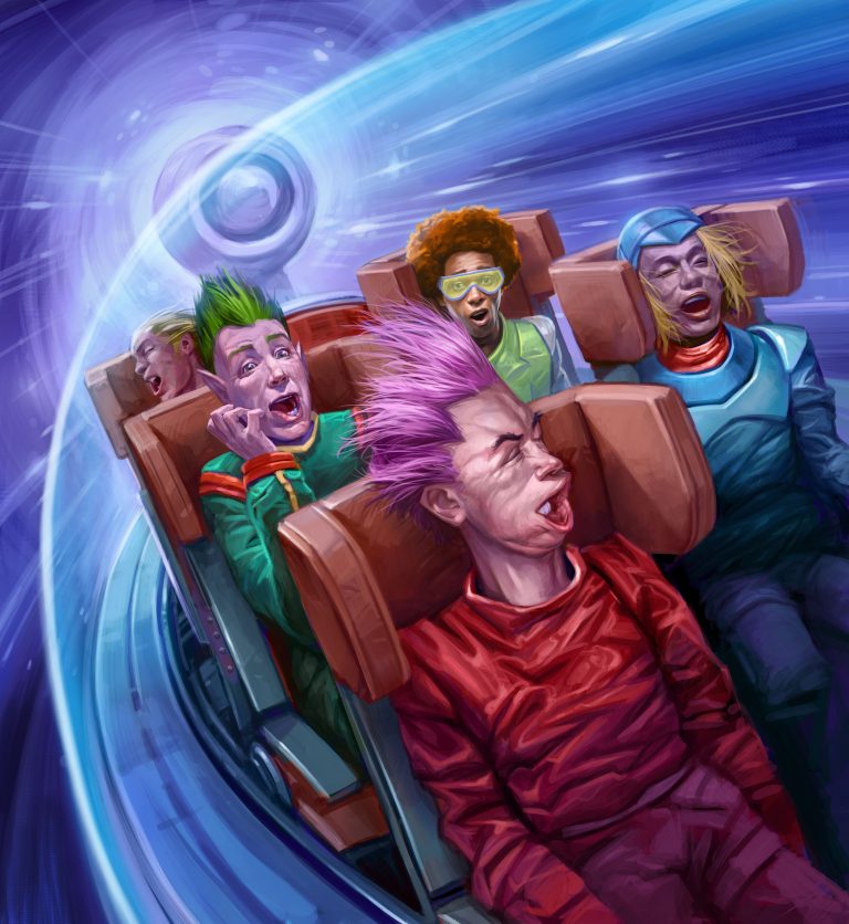 Roller Coaster MtG Art from Unfinity Set by Gabor Szikszai - Art of ...