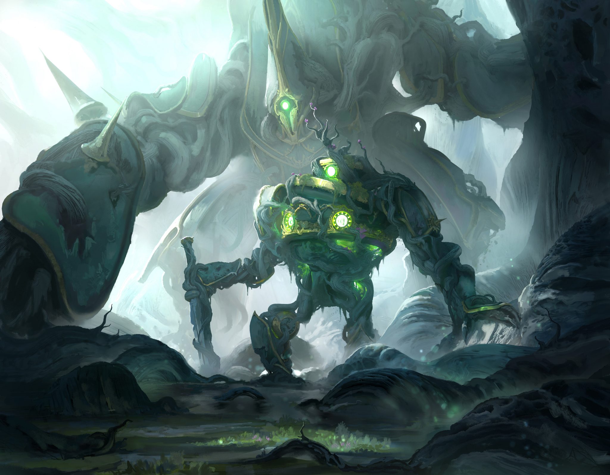 Rootwire Amalgam MtG Art from The Brothers' War Set by Leon Tukker ...