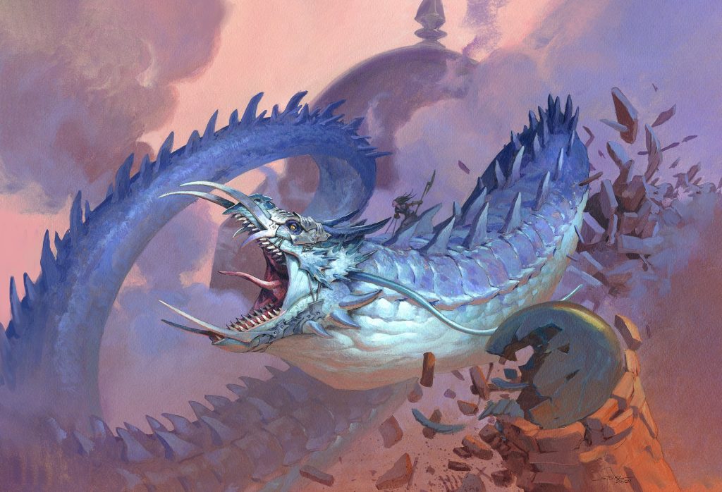 Sarinth Greatwurm MtG Art from The Brothers' War Set by Jesper Ejsing - Art of Magic: the Gathering