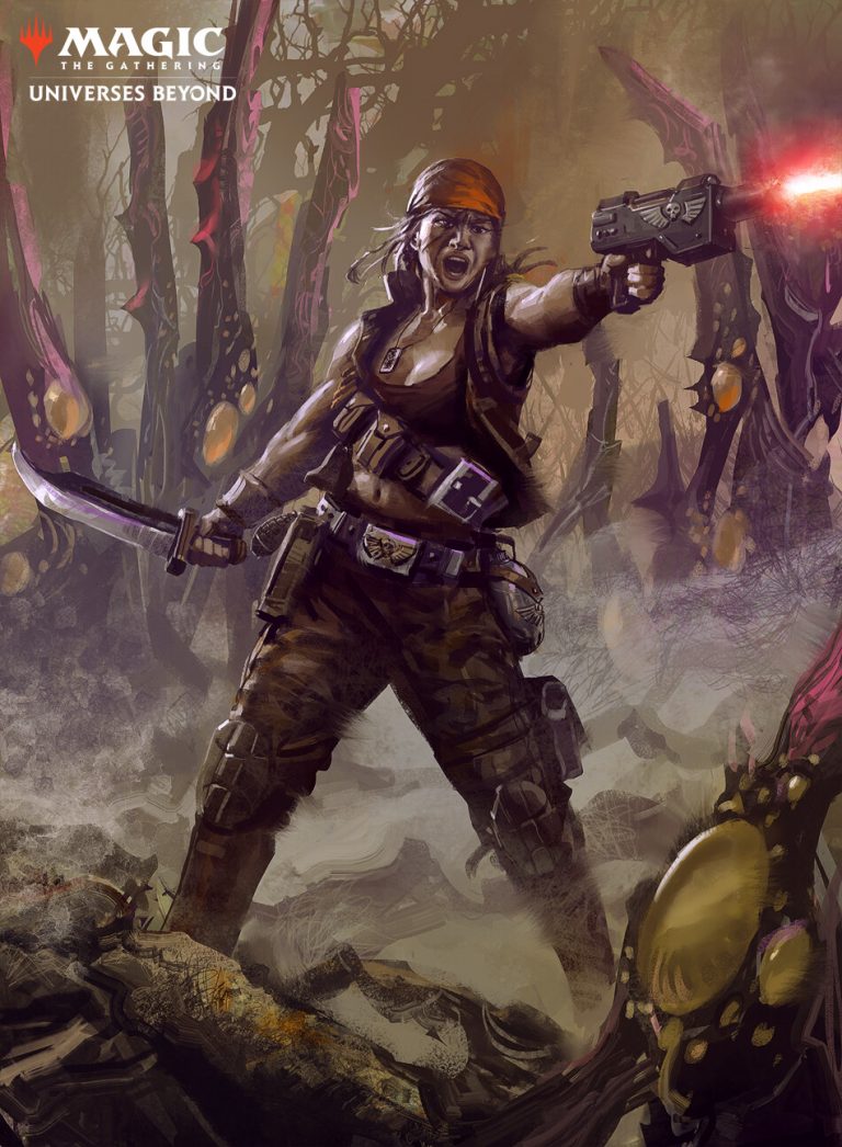 Soldier Token MtG Art from Warhammer 40000 Set by Lixin Yin - Art of ...