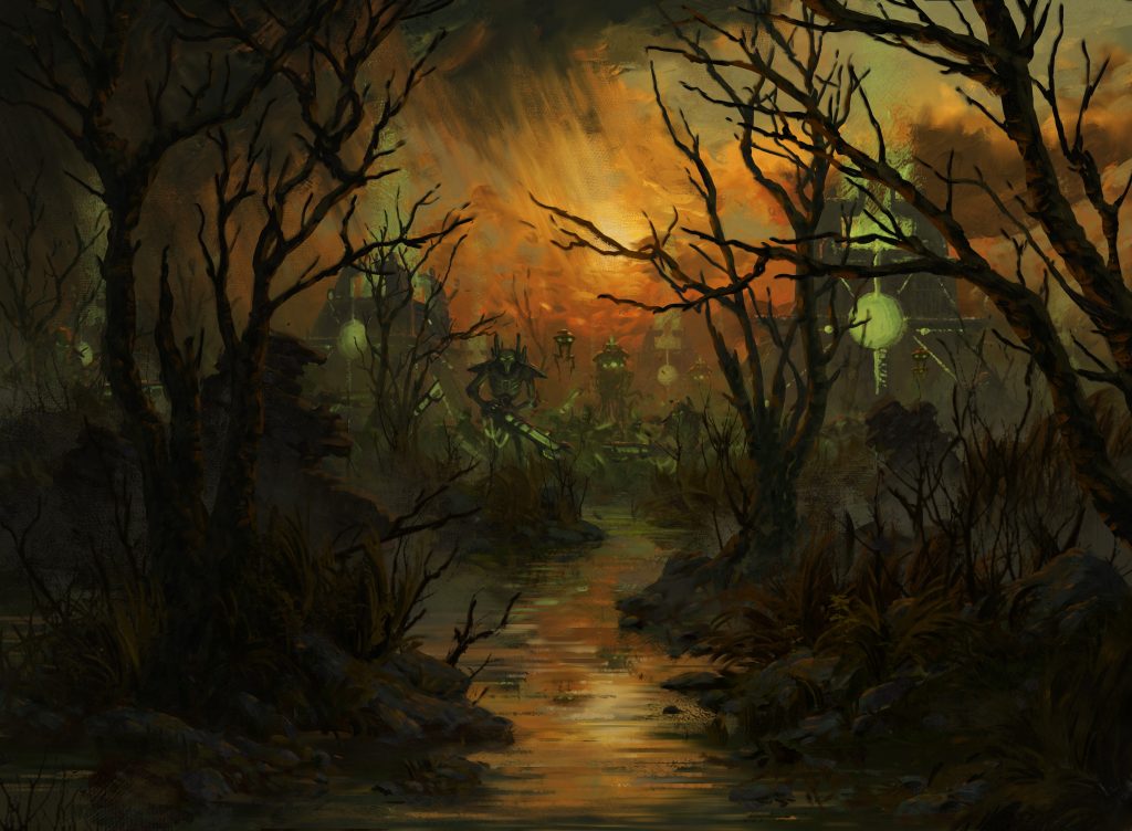 Dark Swamp Painting