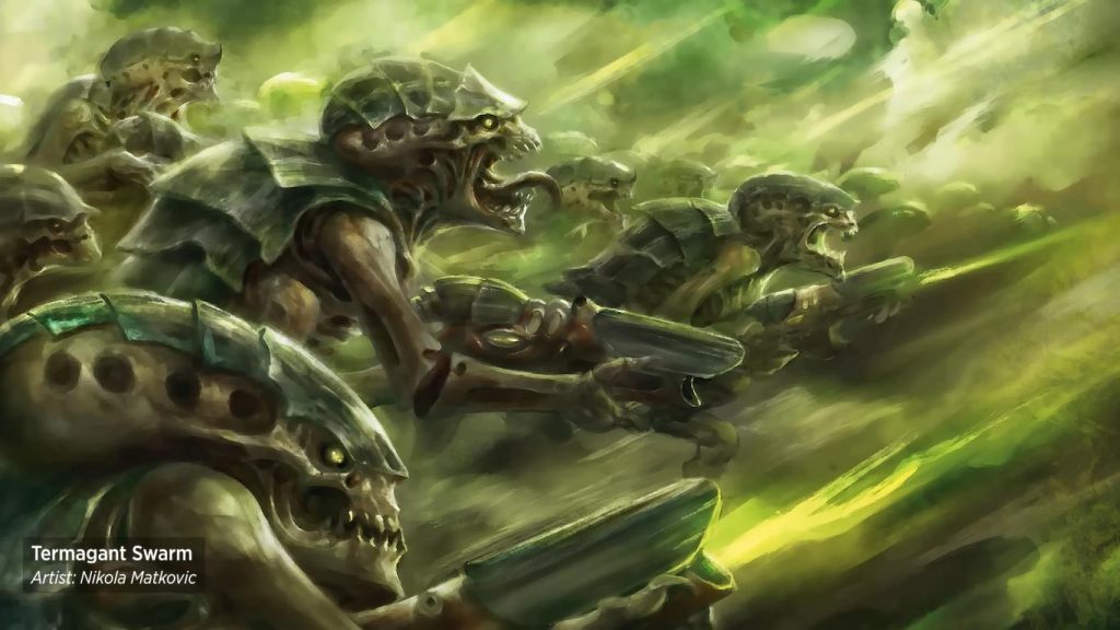 Termagant Swarm MtG Art from Warhammer 40000 Set by Nikola Matkovic ...