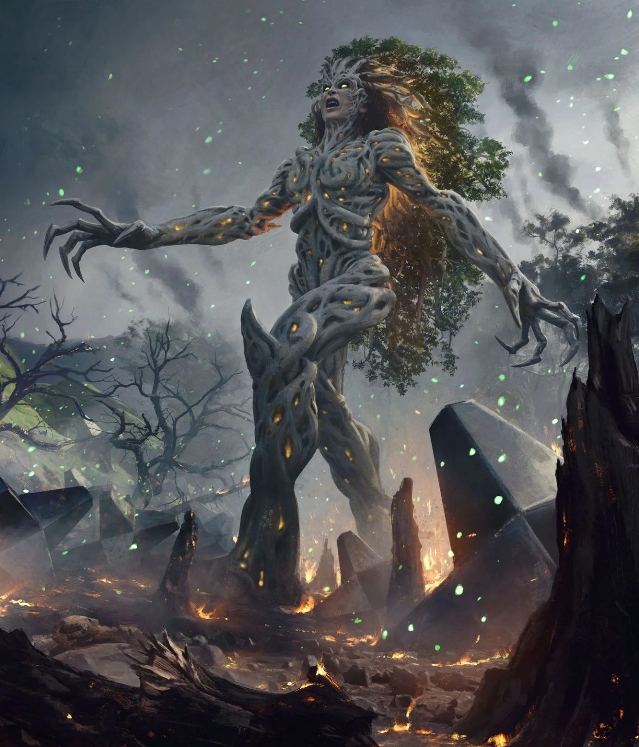Titania, Gaea Incarnate MtG Art from The Brothers' War Set by Cristi ... Titania, Gaea Incarnate MtG Art from The Brothers' War Set by Cristi ...