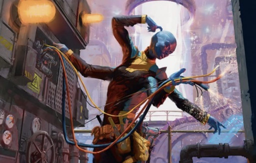 Truss, Chief Engineer MtG Art from Unfinity Set by Aaron J. Riley - Art ...