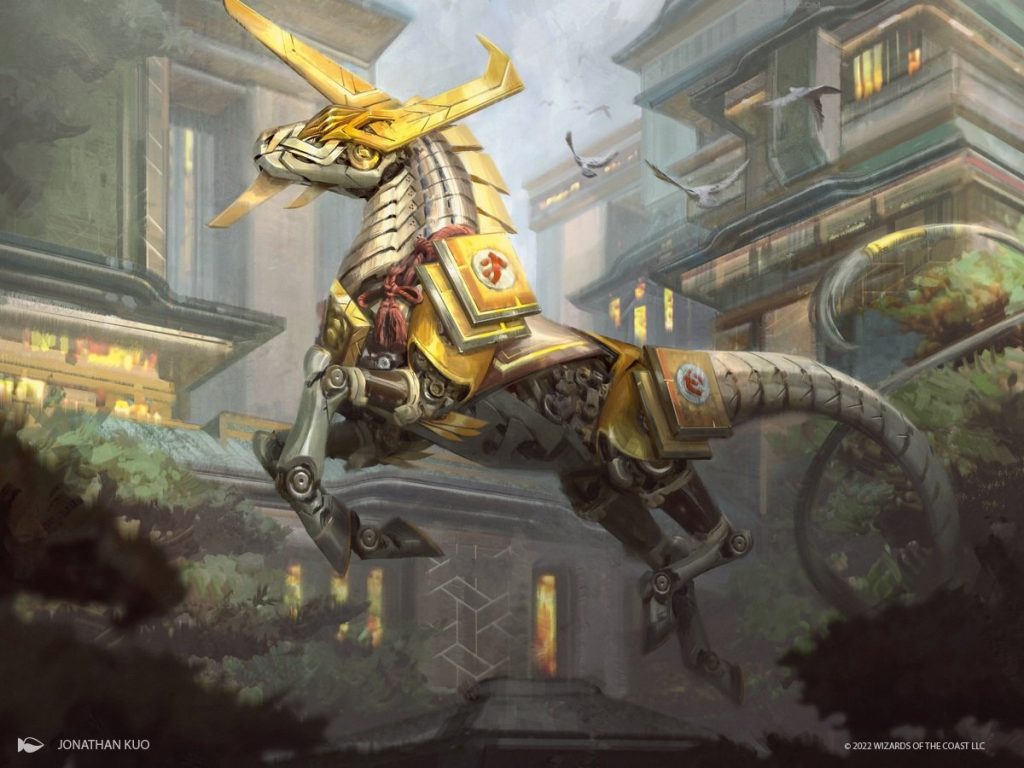 Cloudsteel Kirin MtG Art from Kamigawa: Neon Dynasty Set by Jonathan ...