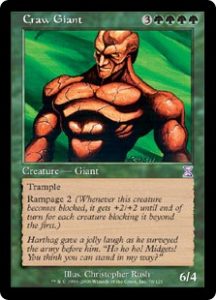 Craw Giant MtG Art from Time Spiral Set by Christopher Rush - Art of ...