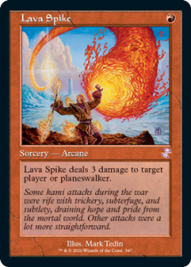 Lava Spike MtG Art from Champions of Kamigawa, Modern Masters, Time ...