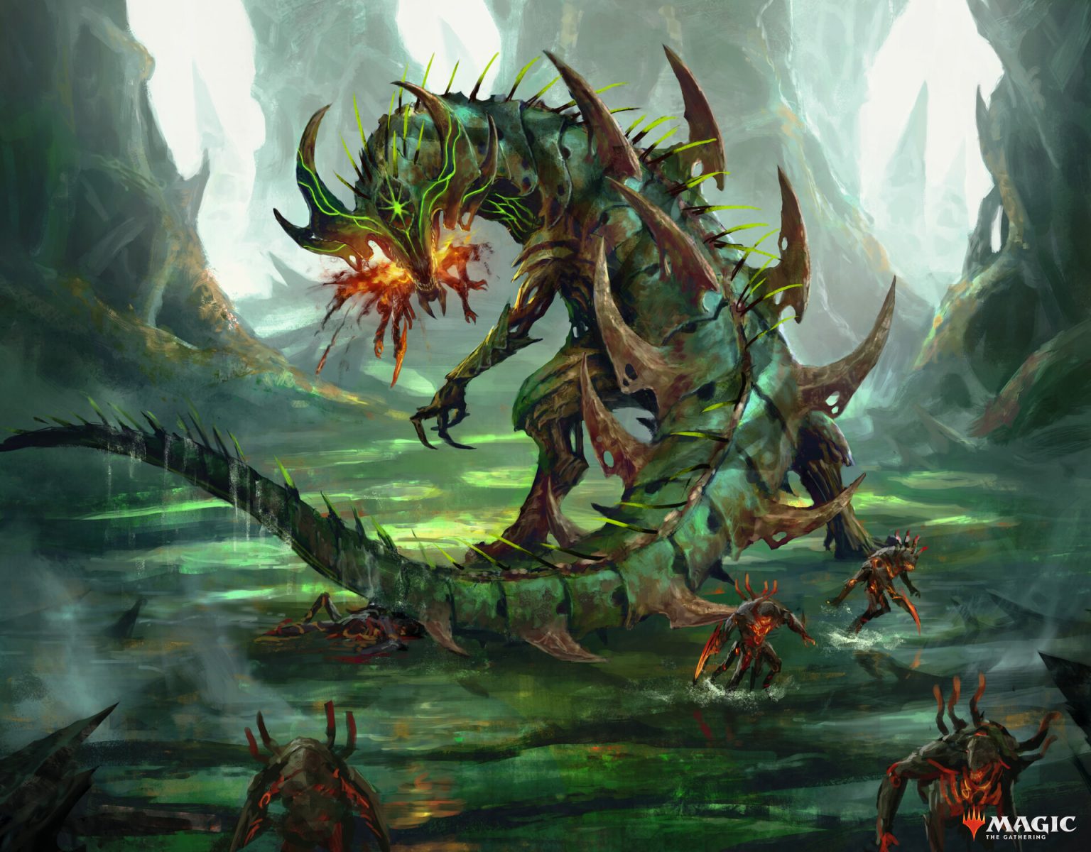 Tyrranax Rex MtG Art from Phyrexia: All Will Be One Set by Tuan Duong ...