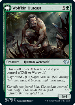 Wolfkin Outcast MtG Art from Innistrad: Crimson Vow Set by Alexander ...