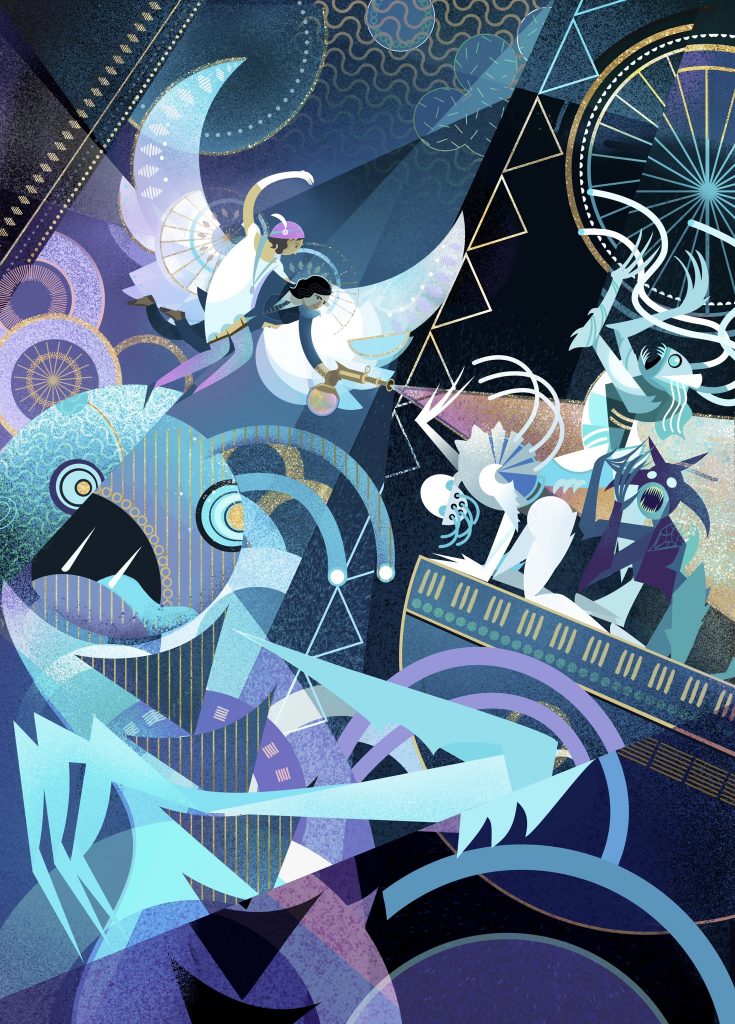 Errant and Giada (Variant) MtG Art from March of the Machine Set by Shawn Pagels - Art of Magic ...