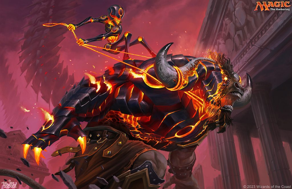 Furnace Reins MtG Art from March of the Machine Set by Brian Valeza ...