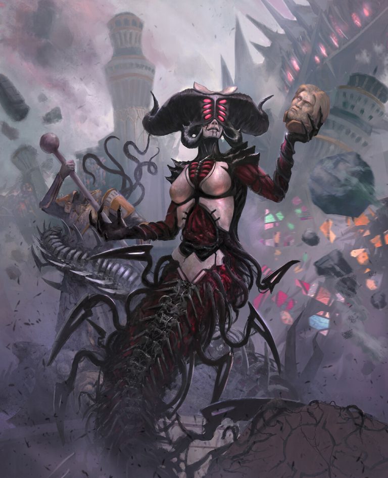 Sheoldred (Variant) MtG Art from March of the Machine Set by Camille ... Sheoldred (Variant) MtG Art from March of the Machine Set by Camille ...