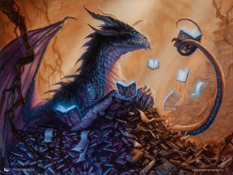 Archive Dragon MtG Art from Wilds of Eldraine Set by Tyler Walpole ...