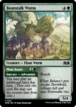 Beanstalk Wurm MtG Art from Wilds of Eldraine Set by Aldo Dominguez ...