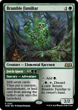Bramble Familiar MtG Art from Wilds of Eldraine Set by Simon Dominic ...