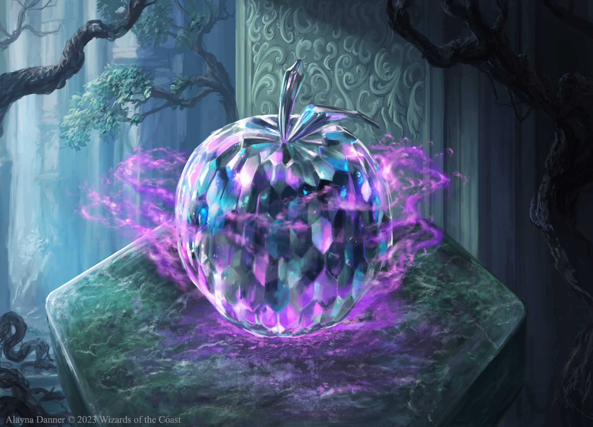 Eriette's Tempting Apple MtG Art from Wilds of Eldraine Set by Alayna ...
