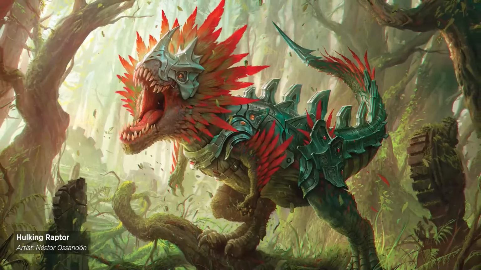 Hulking Raptor MtG Art from The Lost Caverns of Ixalan Set by Nestor ...