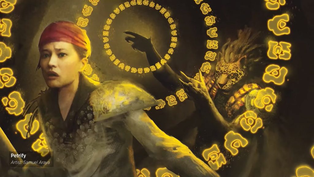 Petrify MtG Art from The Lost Caverns of Ixalan Set by Samuel Araya - Art of Magic: the Gathering