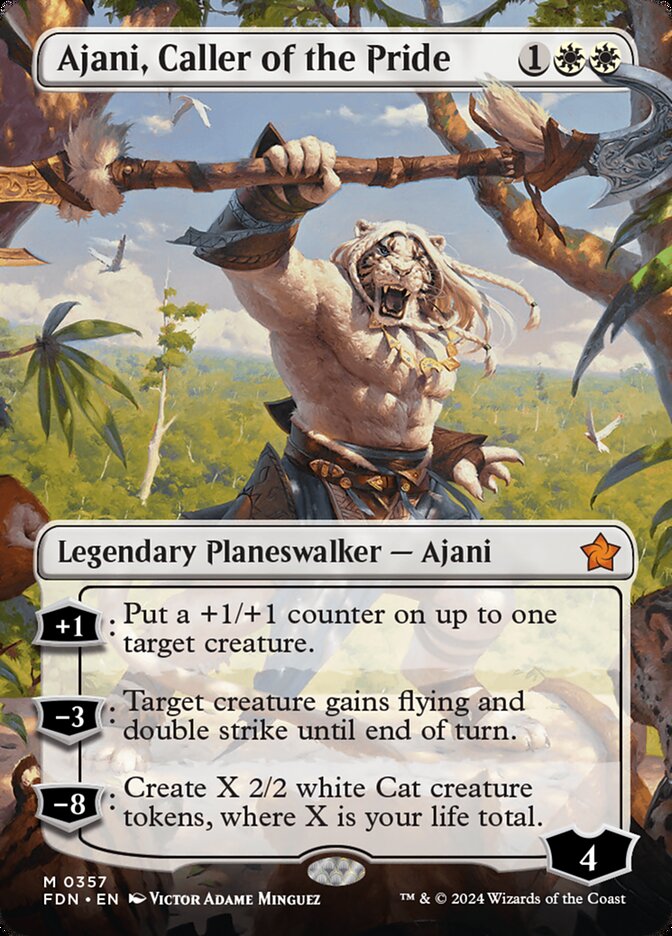 Ajani, Caller of the Pride (Variant) MtG Art from Foundations Set by ...