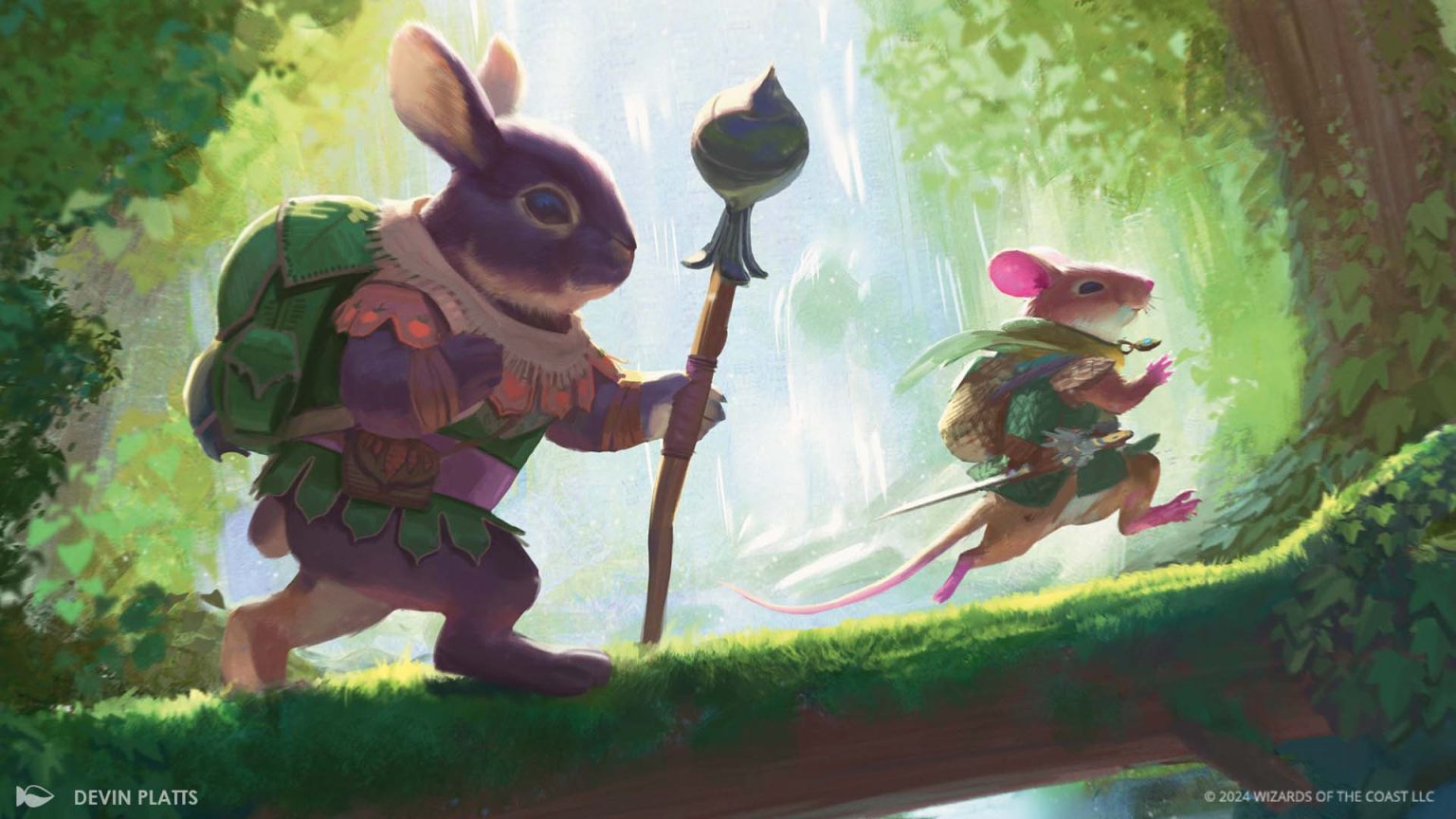 Brave-Kin Duo MtG Art from Bloomburrow Set by Devin Platts - Art of ...