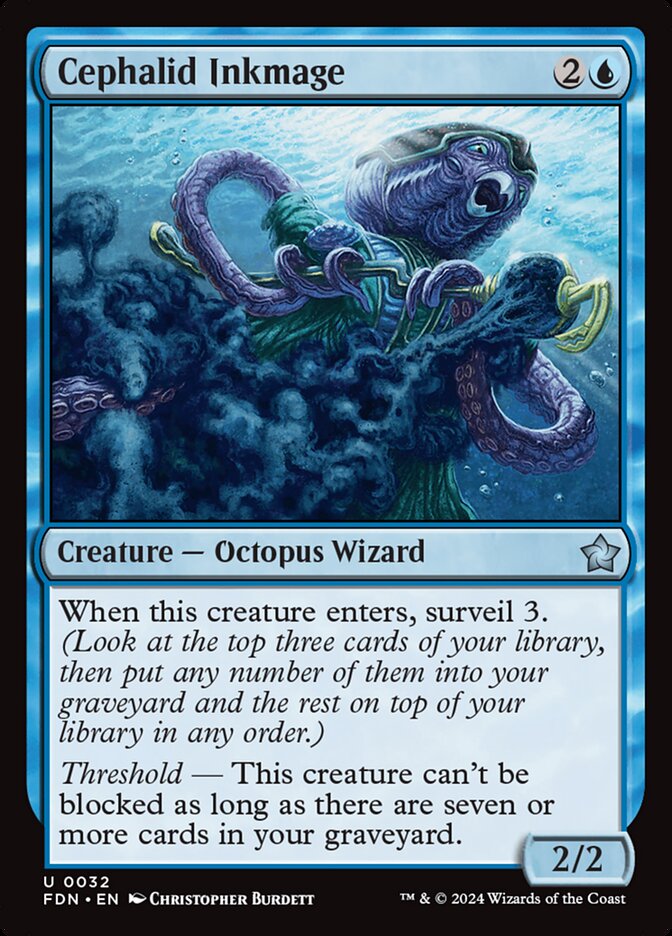 Cephalid Inkmage MtG Art from Foundations Set by Christopher Burdett ...