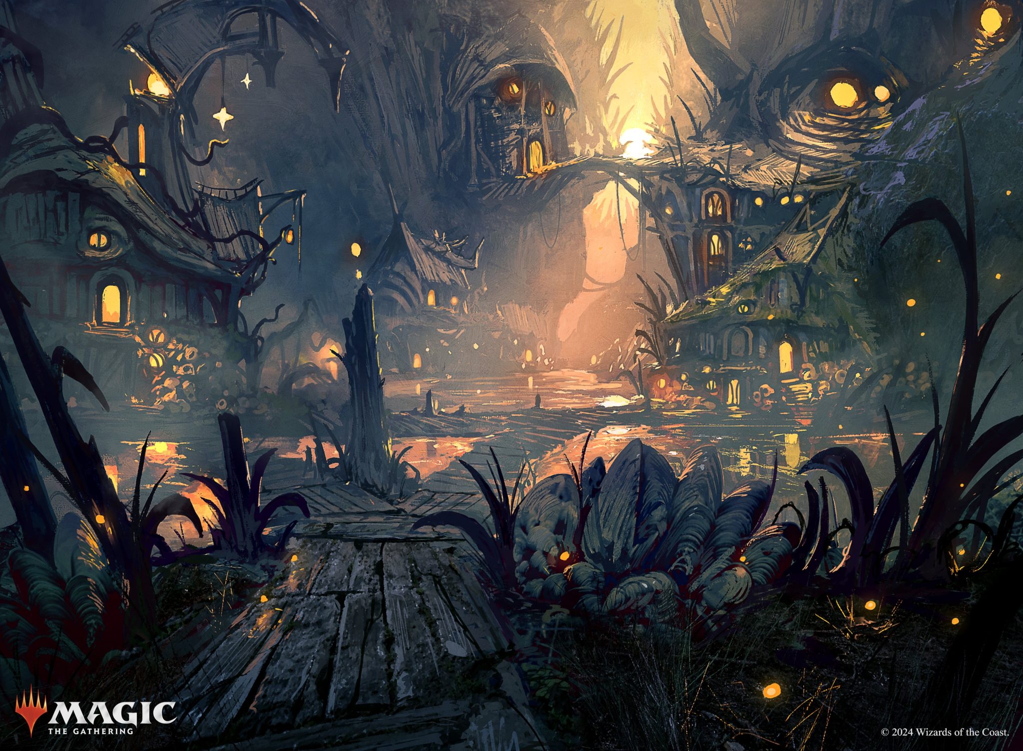 Mudflat Village MtG Art from Bloomburrow Set by Samuele Bandini - Art of Magic: the Gathering