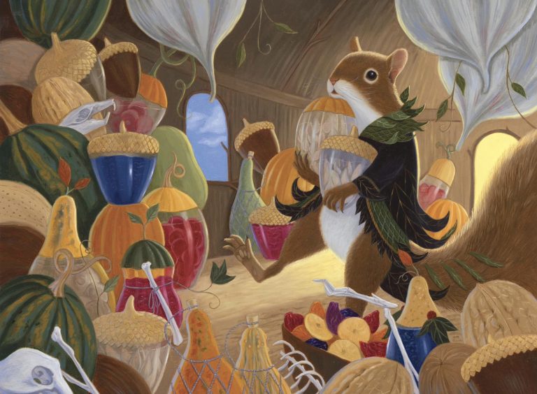 Stocking the Pantry MtG Art from Bloomburrow Set by Gina Matarazzo ...