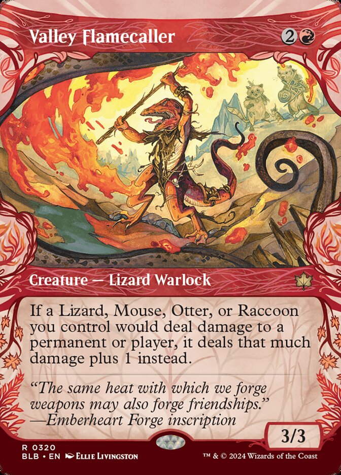 Valley Flamecaller (Variant) MtG Art from Bloomburrow Set by Ellie ...